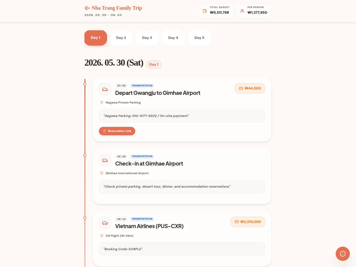 VietTrip Family Planner