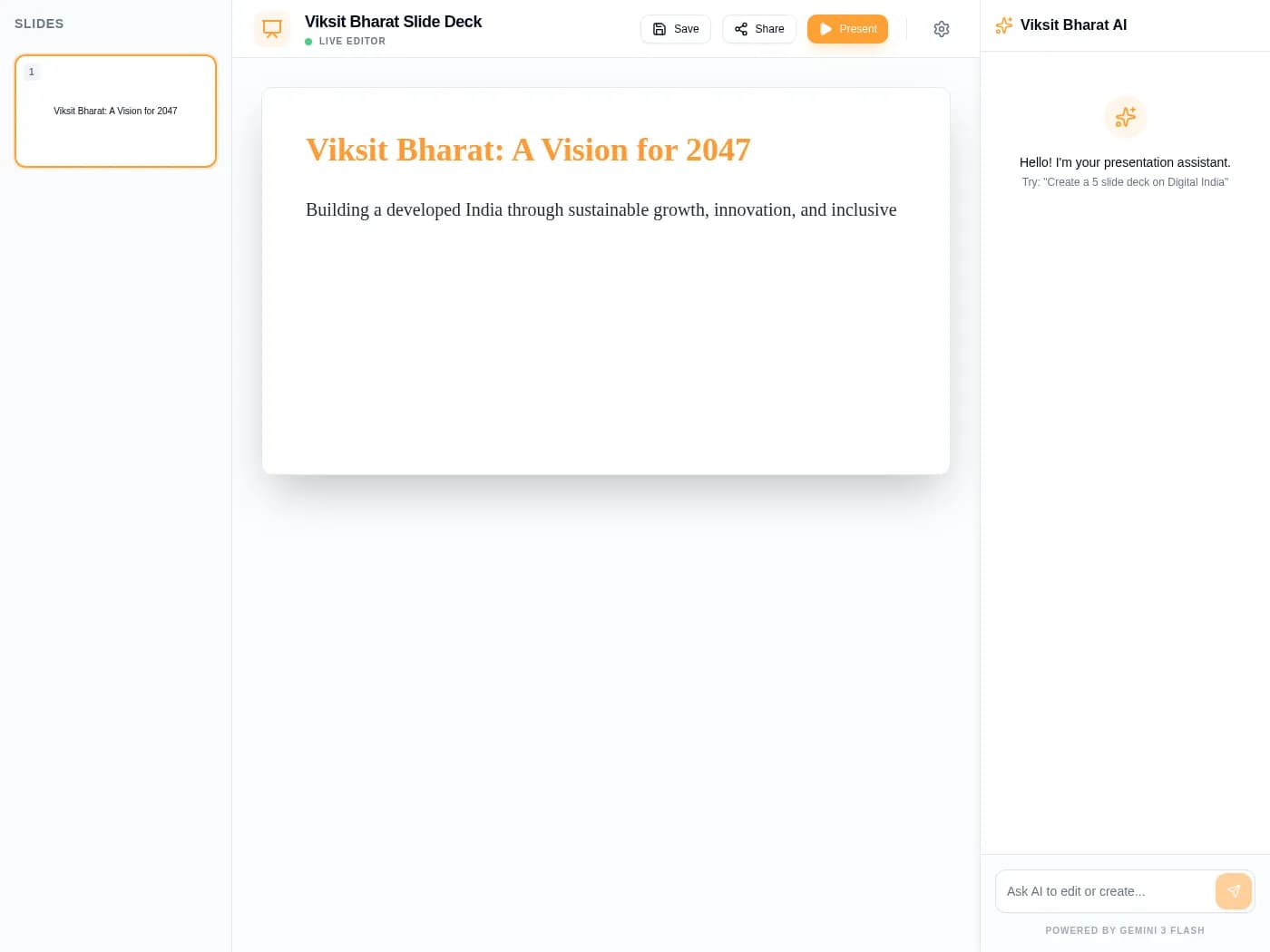 Viksit Bharat Slide Deck