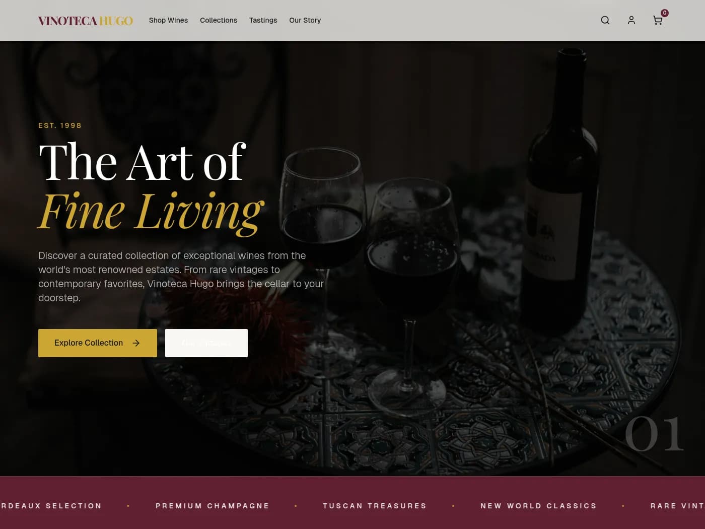 Vinoteca Hugo Redesign