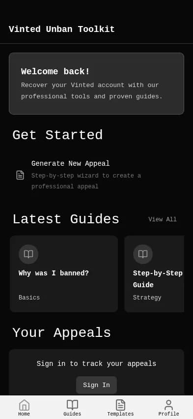 Vinted Unban Toolkit