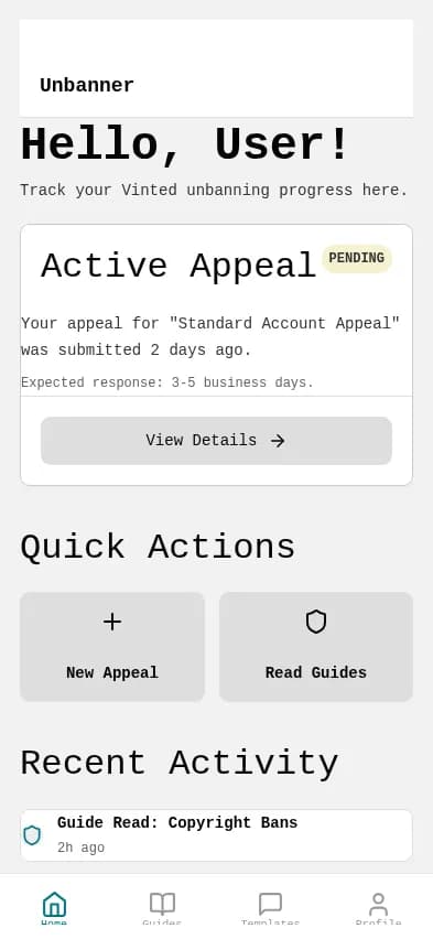 Vinted Unbanner App