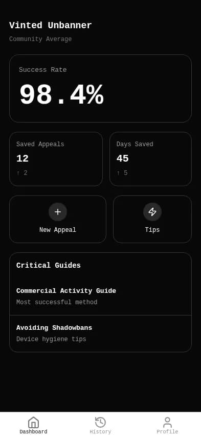 Vinted Unbanner App