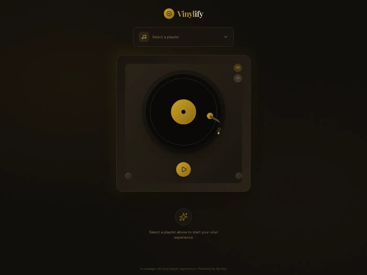 Vinylify 3D Player