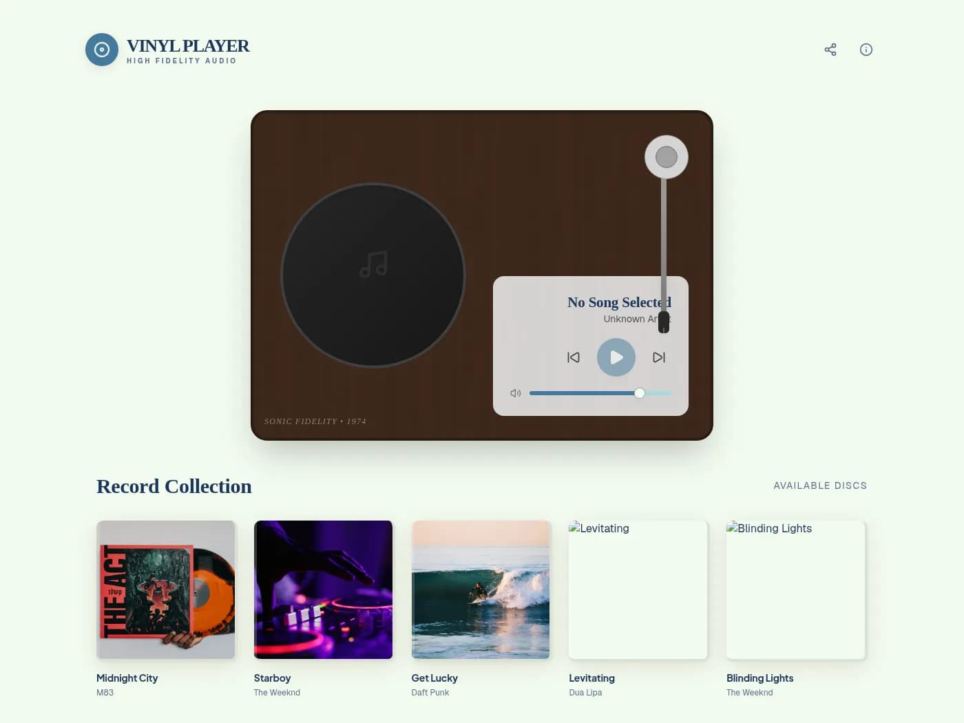 Vinyl Player Online
