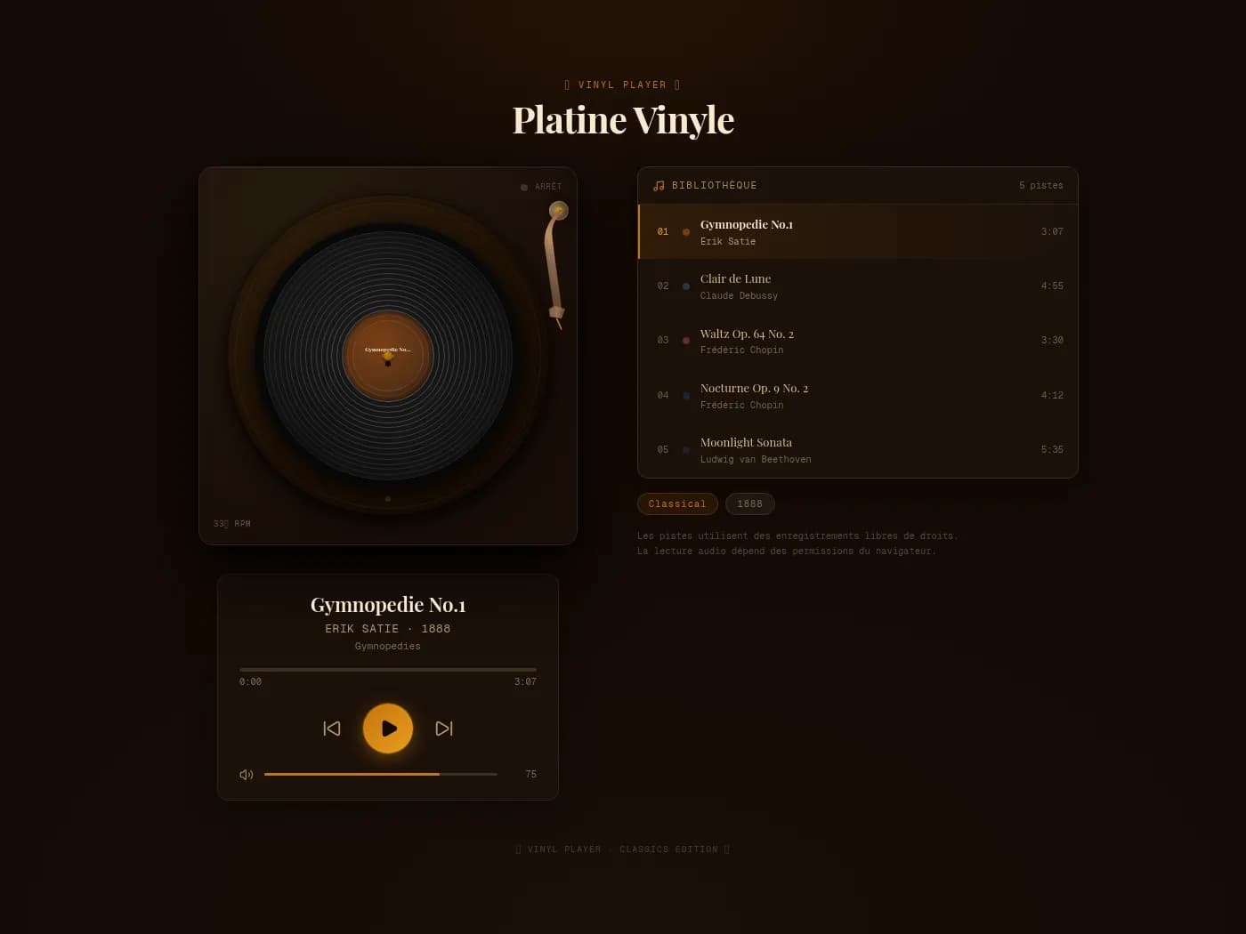 Vinyl Player Web