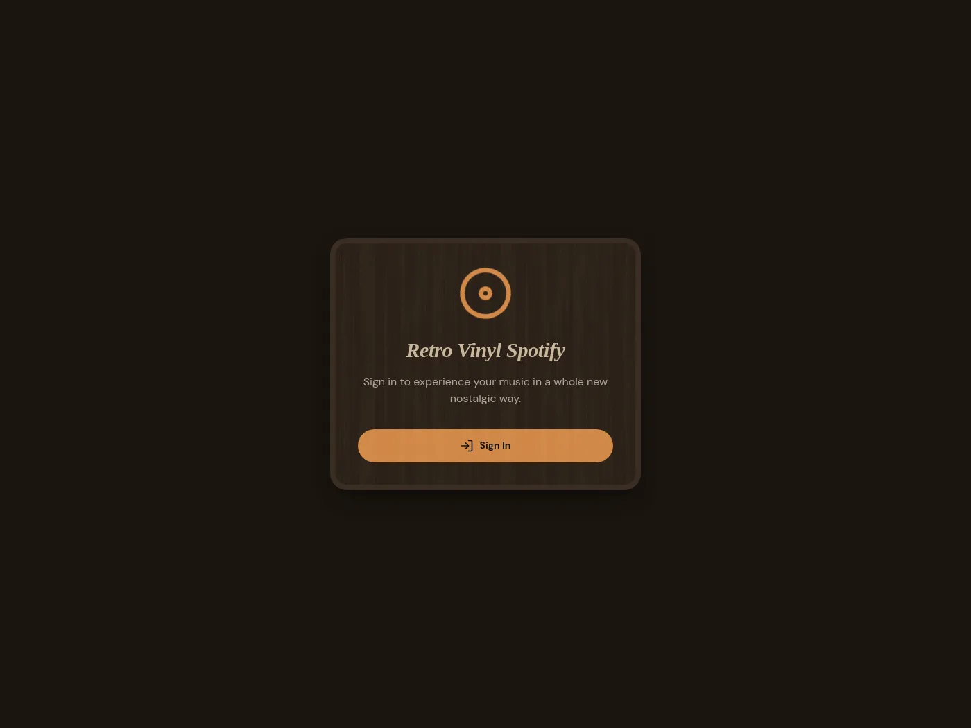 Retro Vinyl Spotify