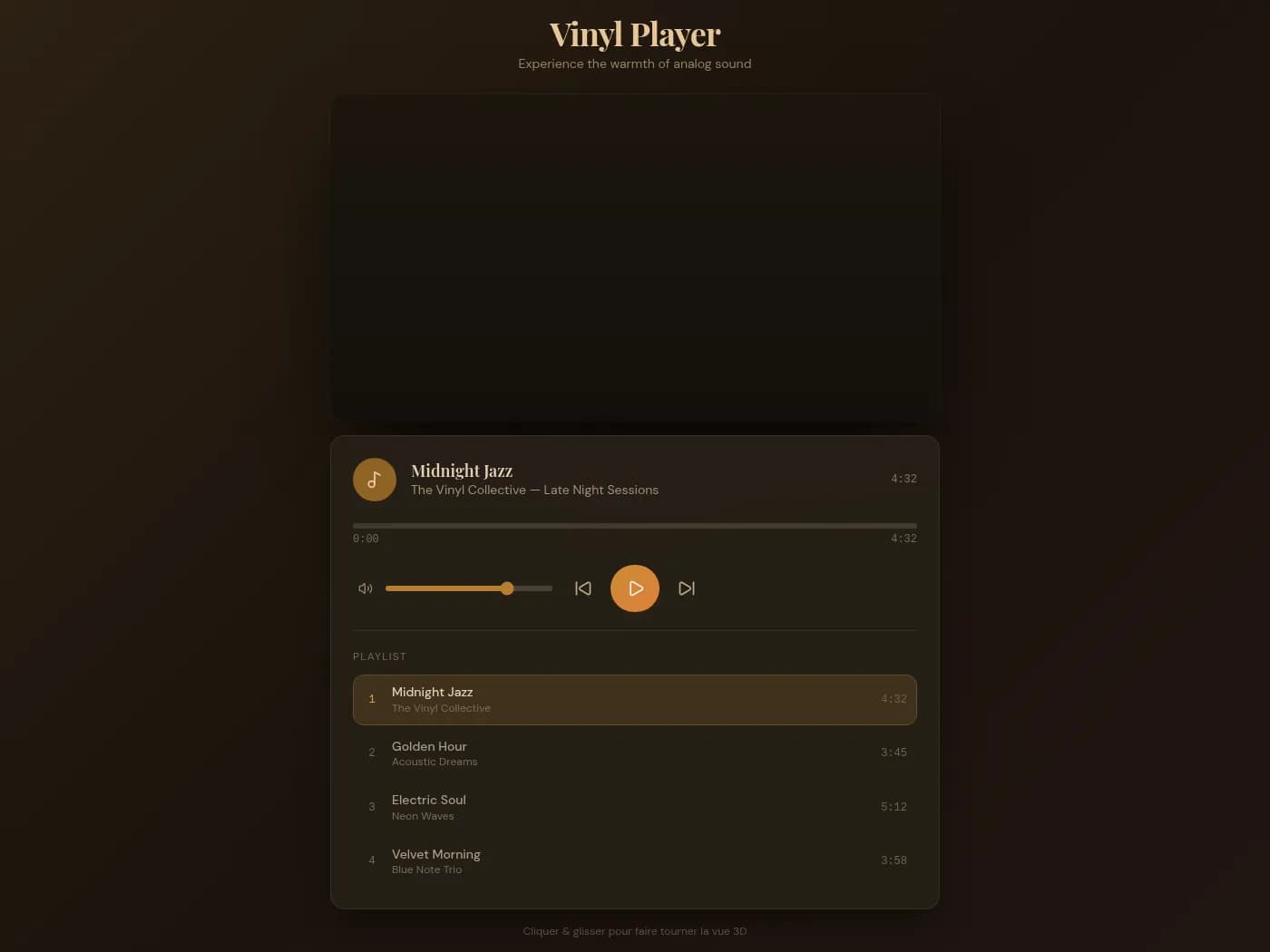 Vinyl Web Player