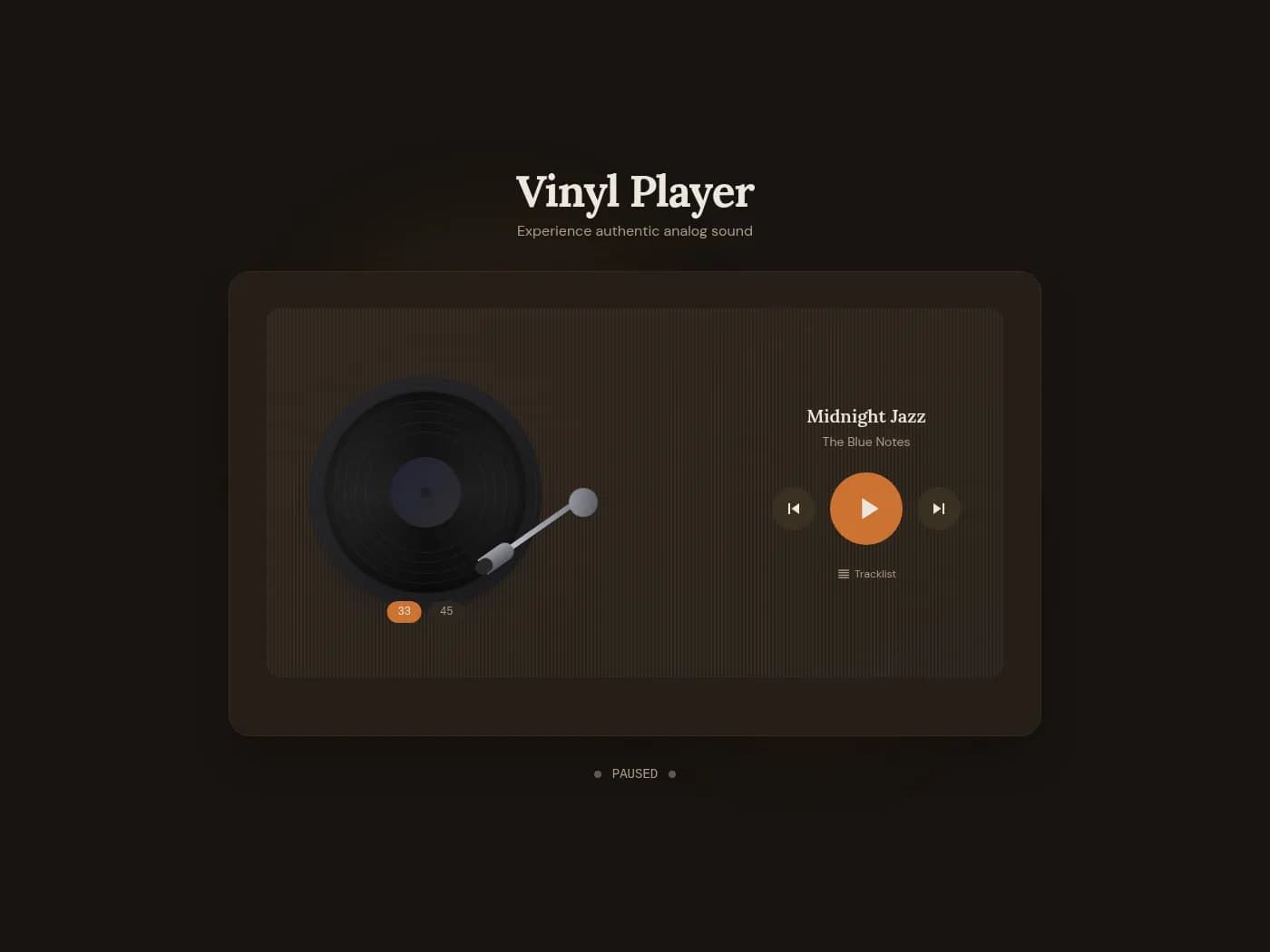 Vinyle 3D Player