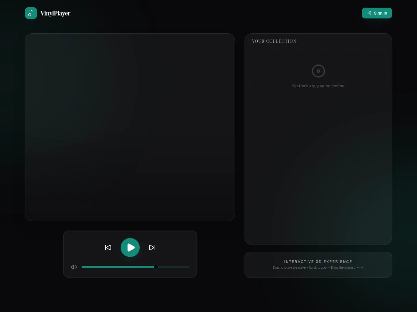 Vinyle 3D Music Player