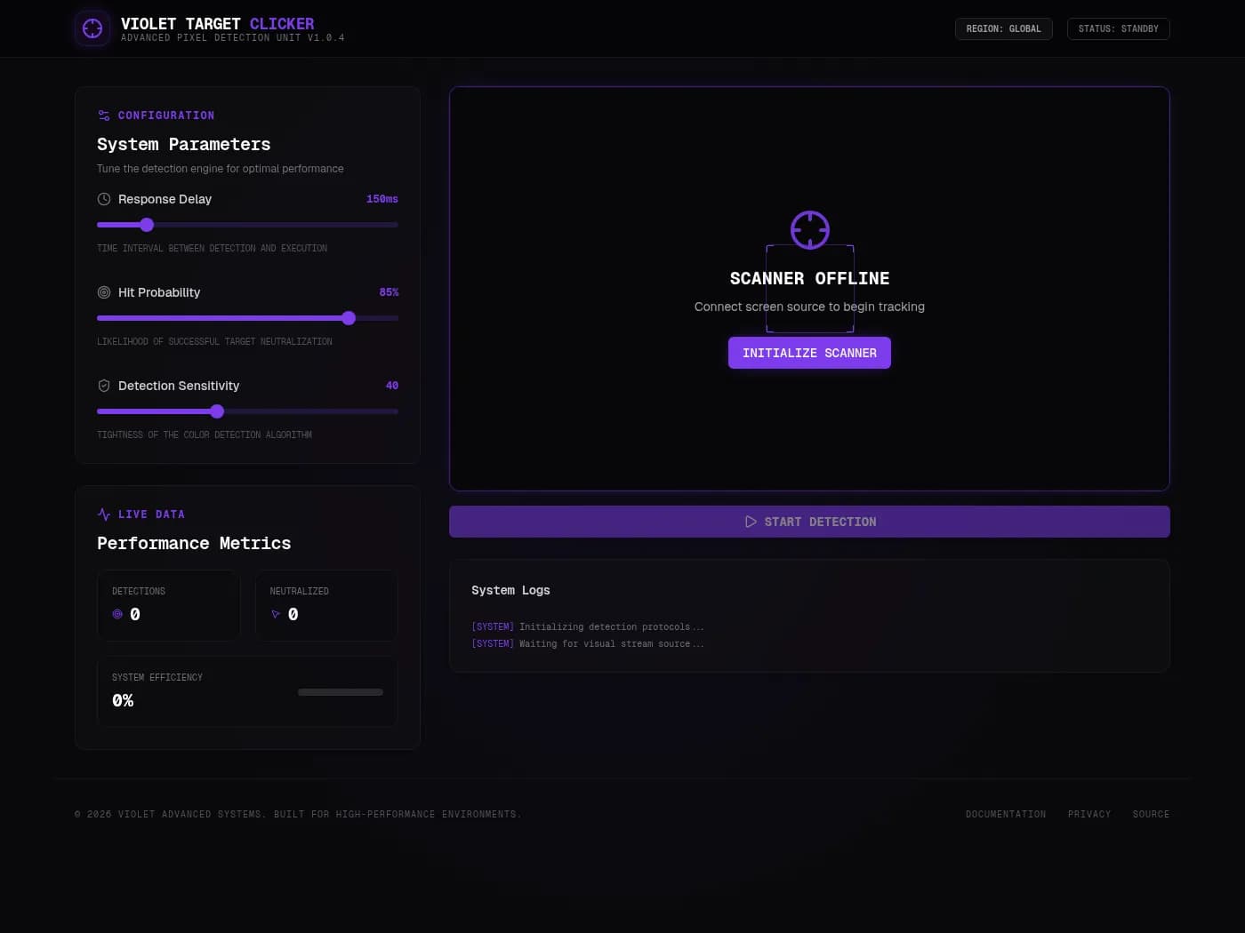 Violet Target Clicker