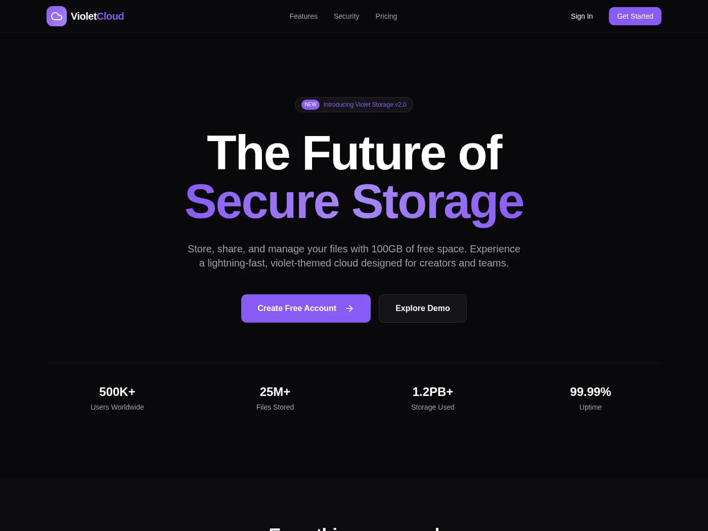 Violet Cloud Storage