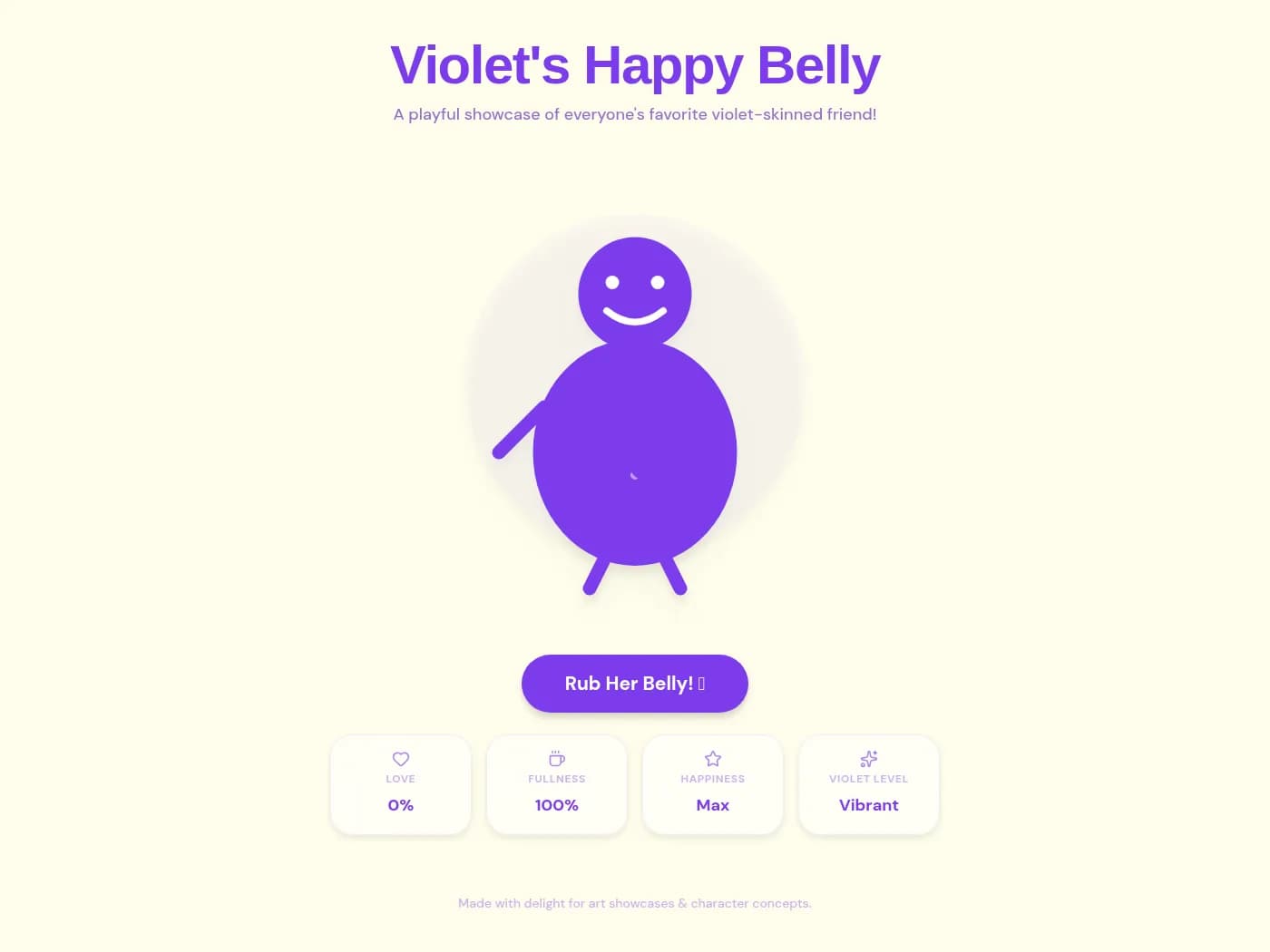 Violet Stick Girl Art