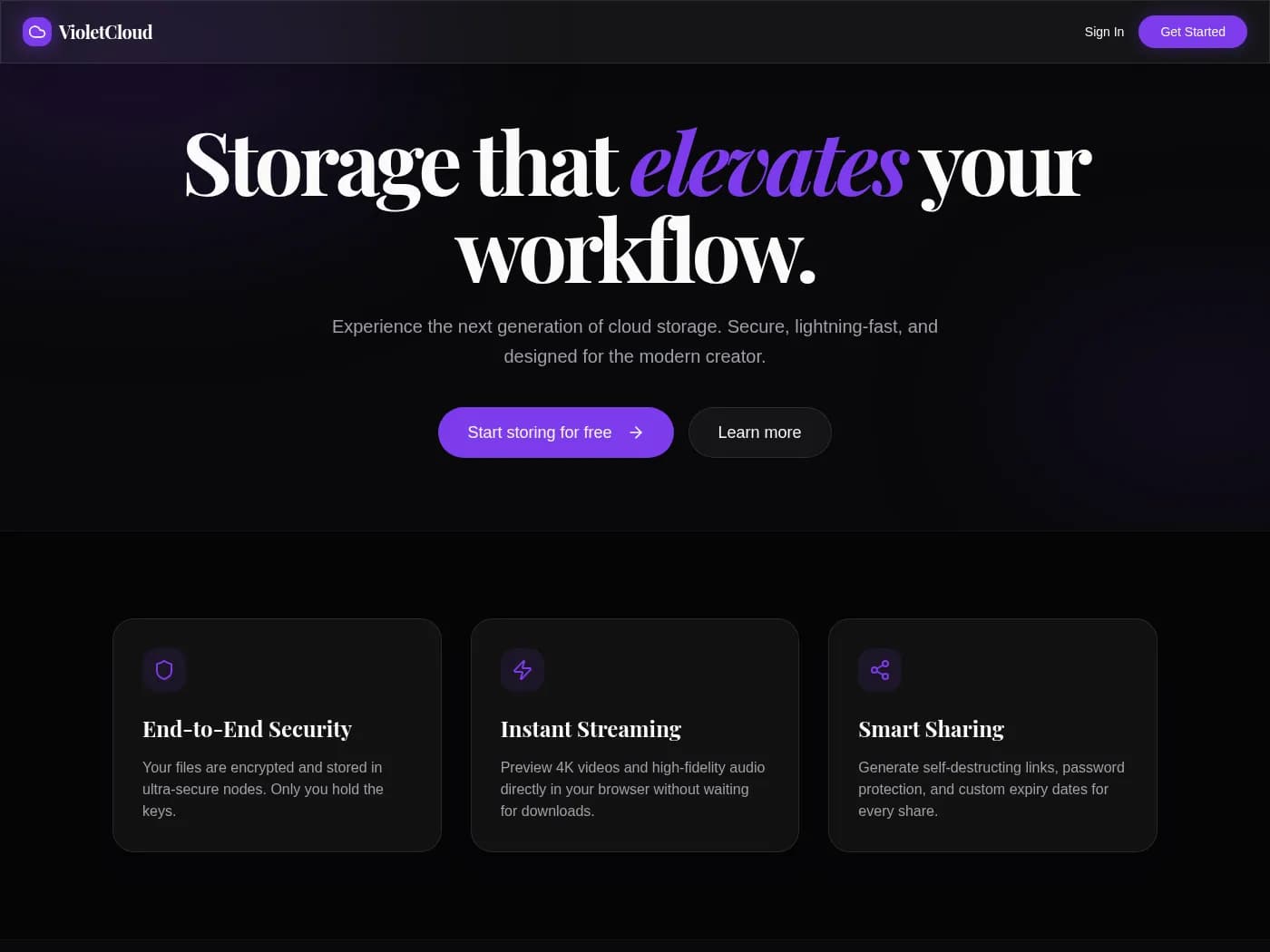 VioletCloud File Storage