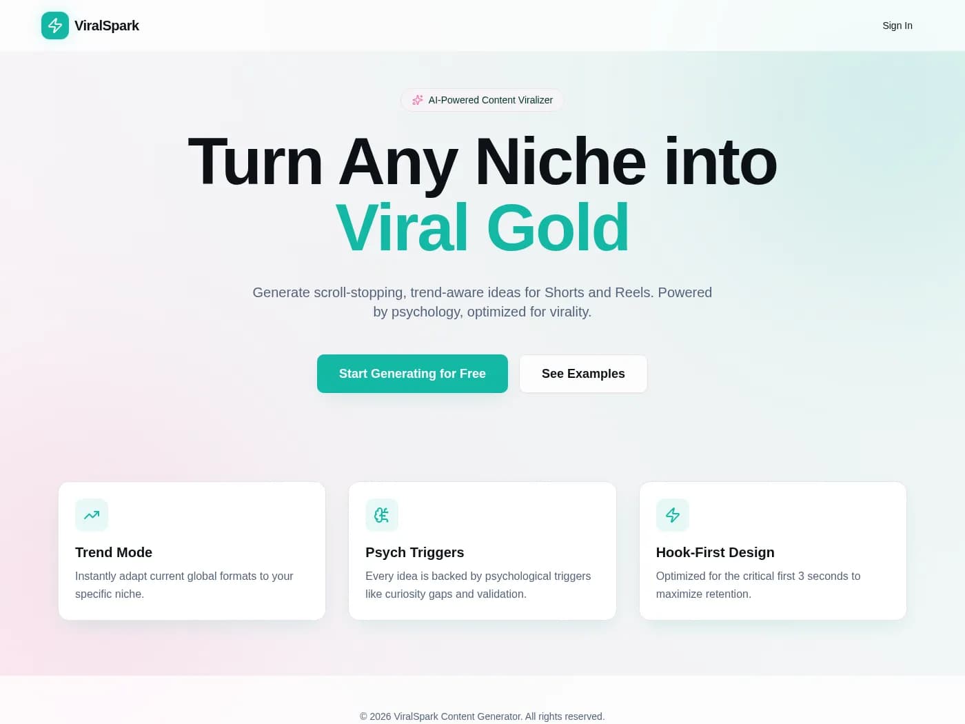 ViralSpark Content Generator