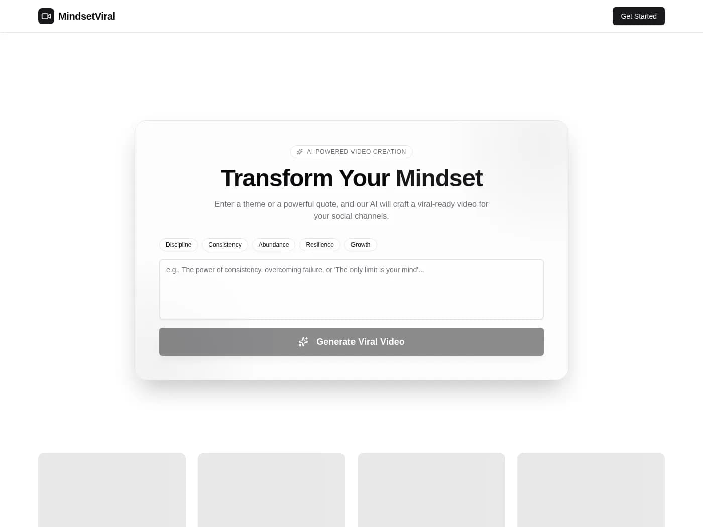 Viral Mindset Video Maker
