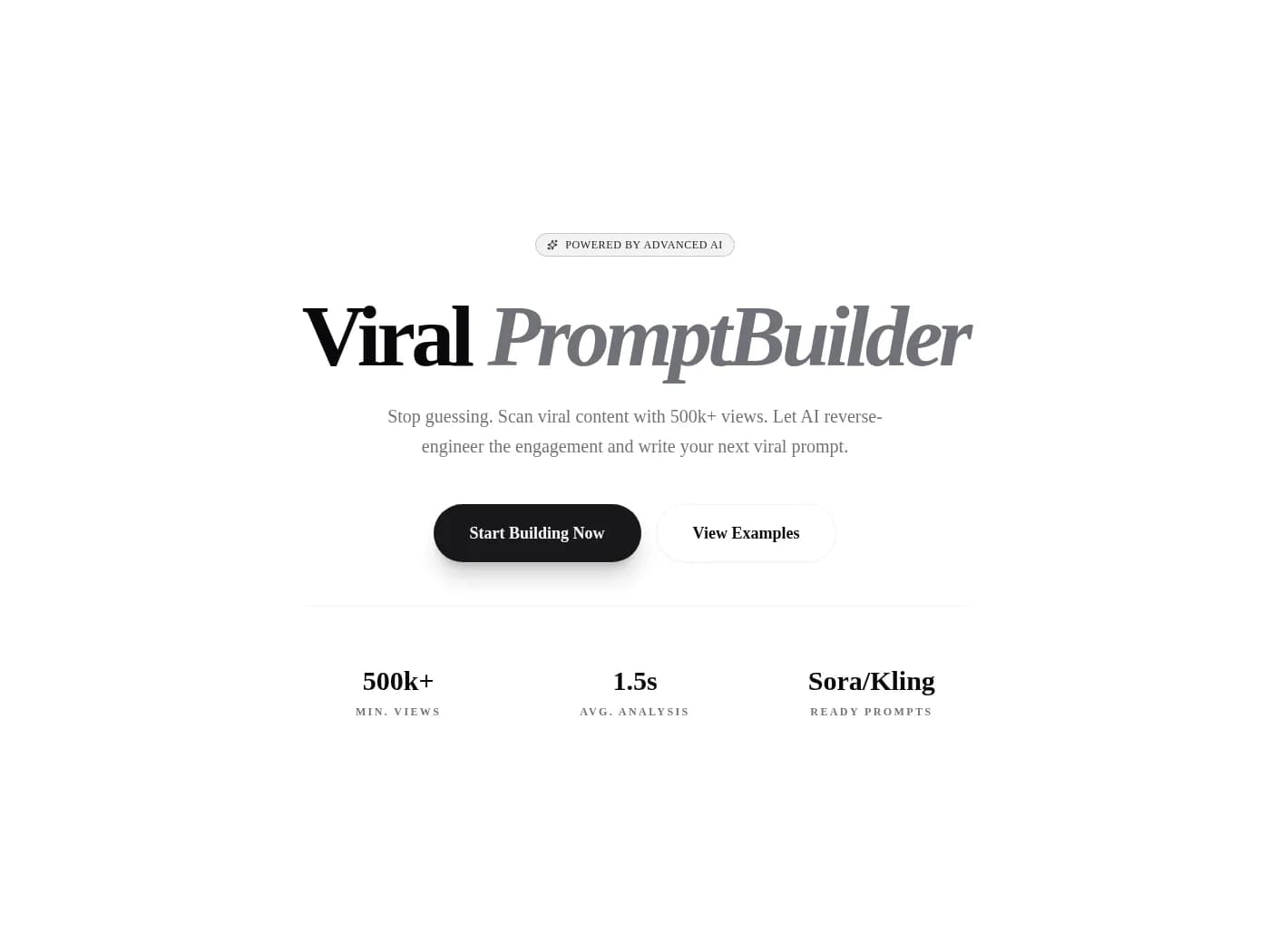 Viral Video PromptBuilder