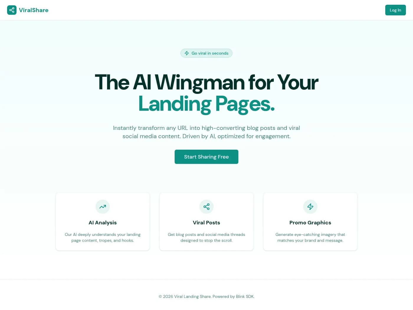 Viral Landing Share