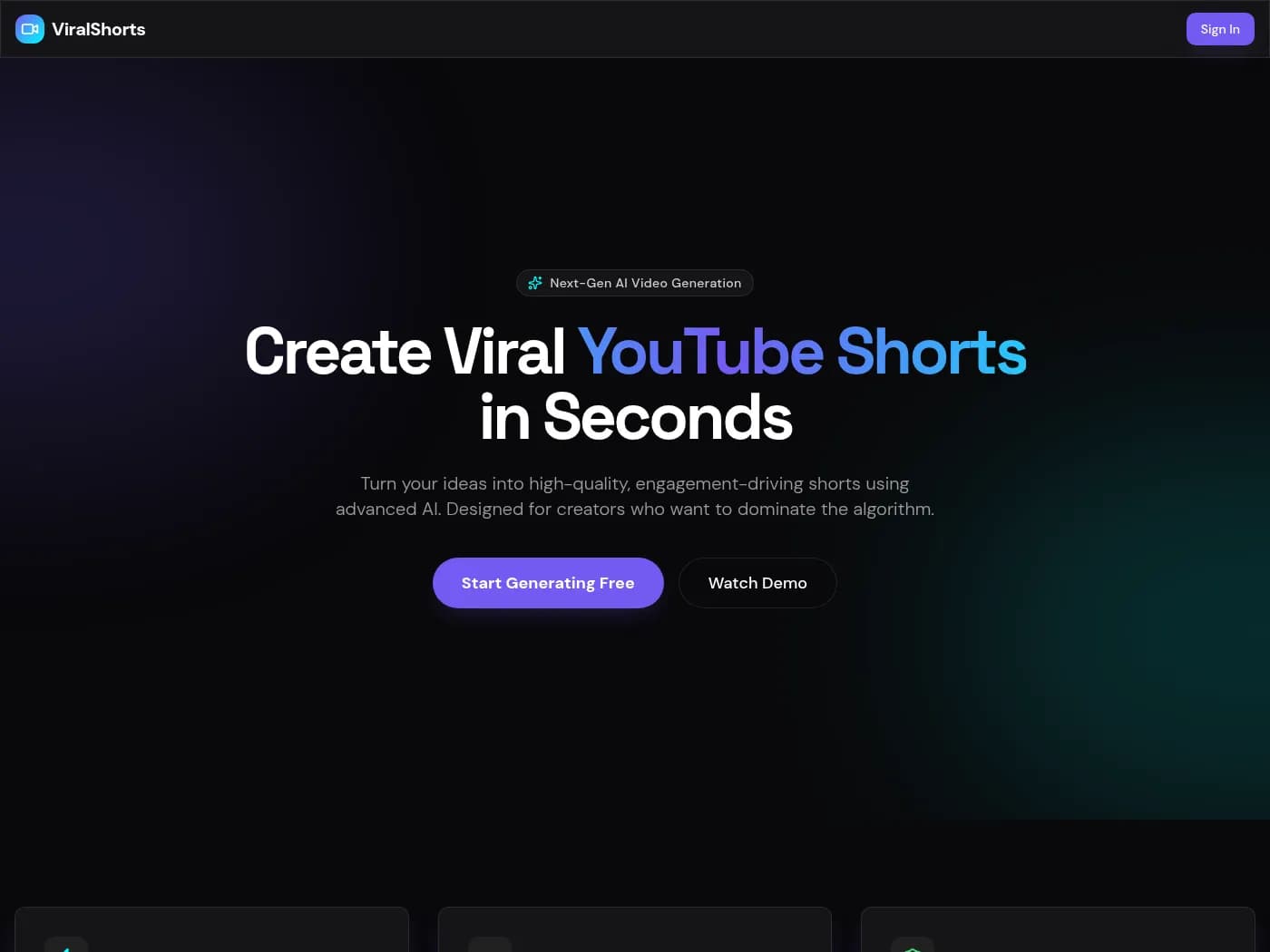 Viral Short Generator