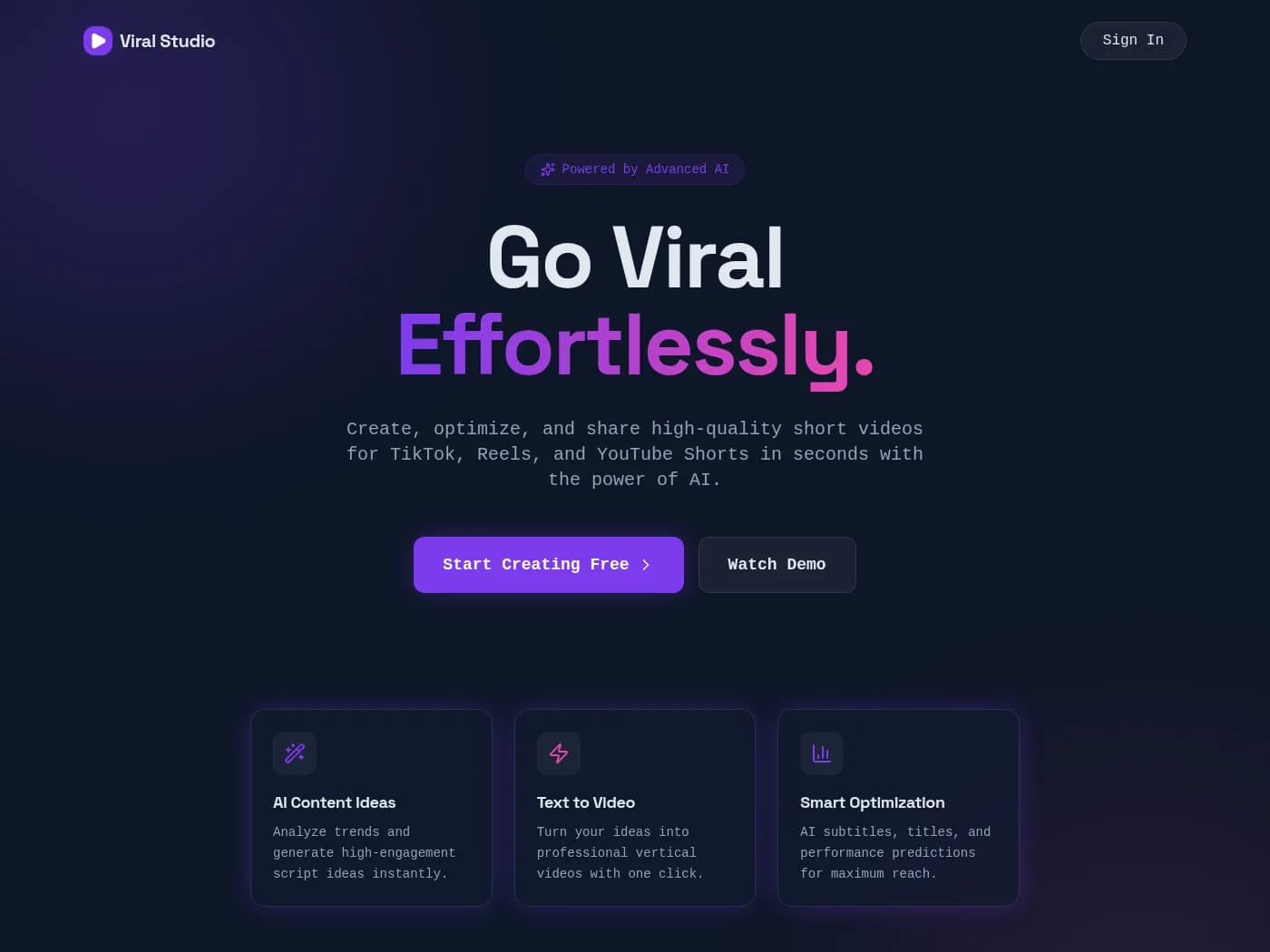 Viral Shorts Studio
