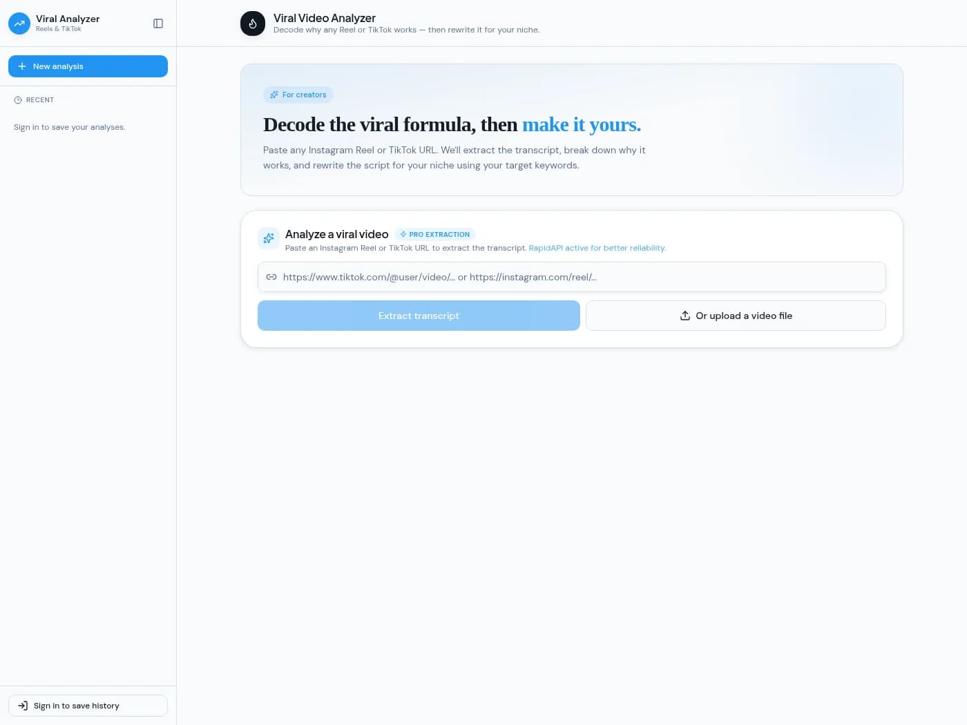 Viral Video Analyzer