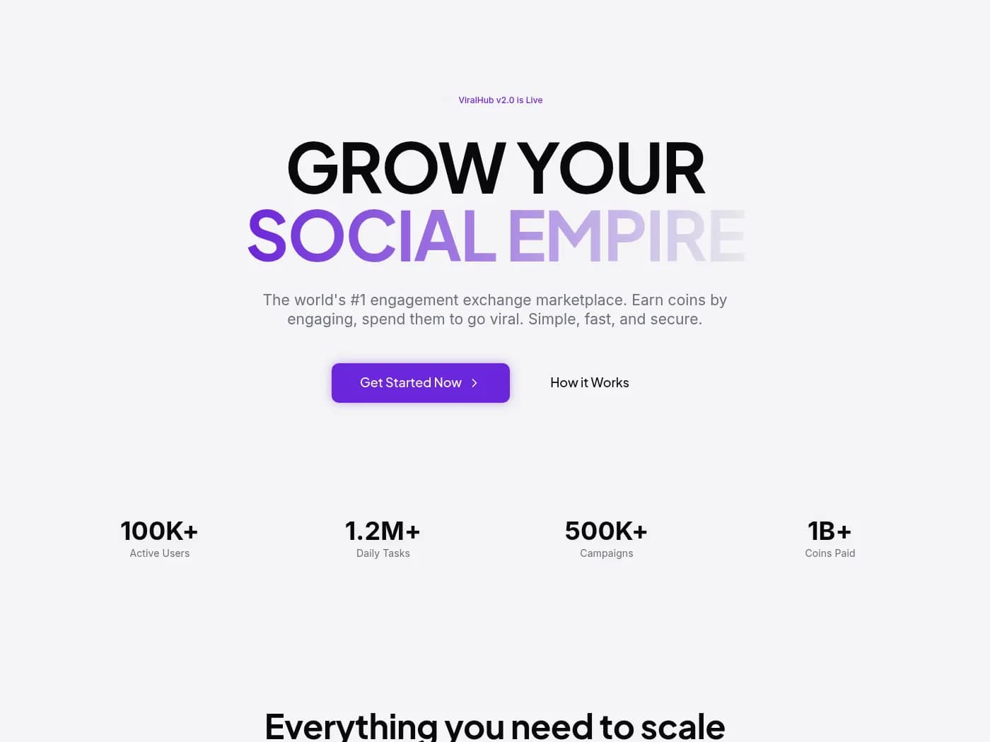 ViralHub Growth Marketplace