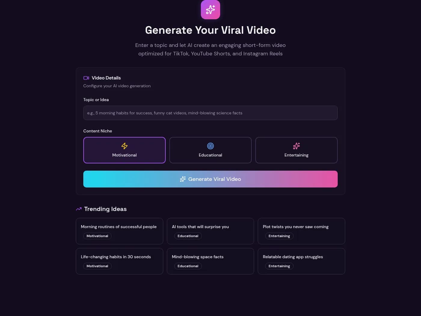 ViralVid AI Studio