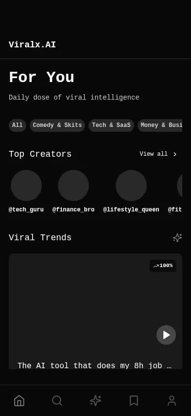 Viralx.AI Viral Video Studio