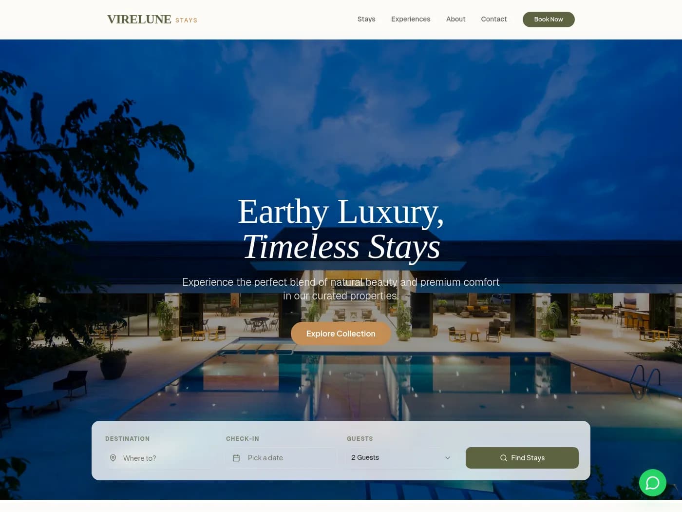 Virelune Stays Web Experience