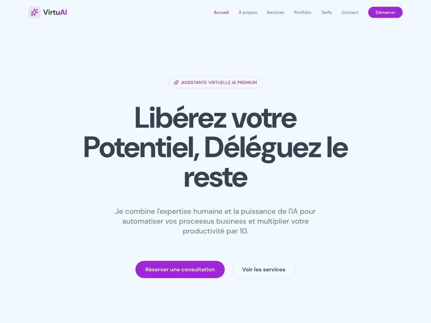 VirtuAI Assistant Site