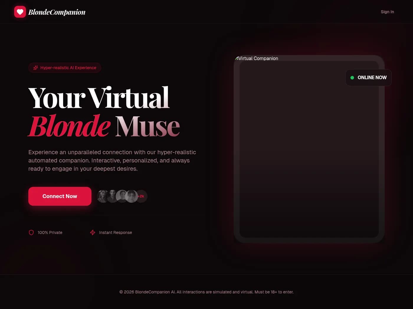 Virtual Blonde Companion