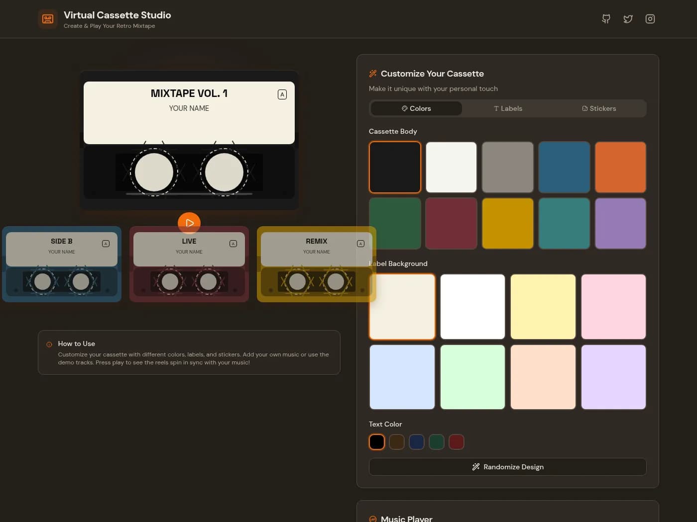 Virtual Cassette Studio