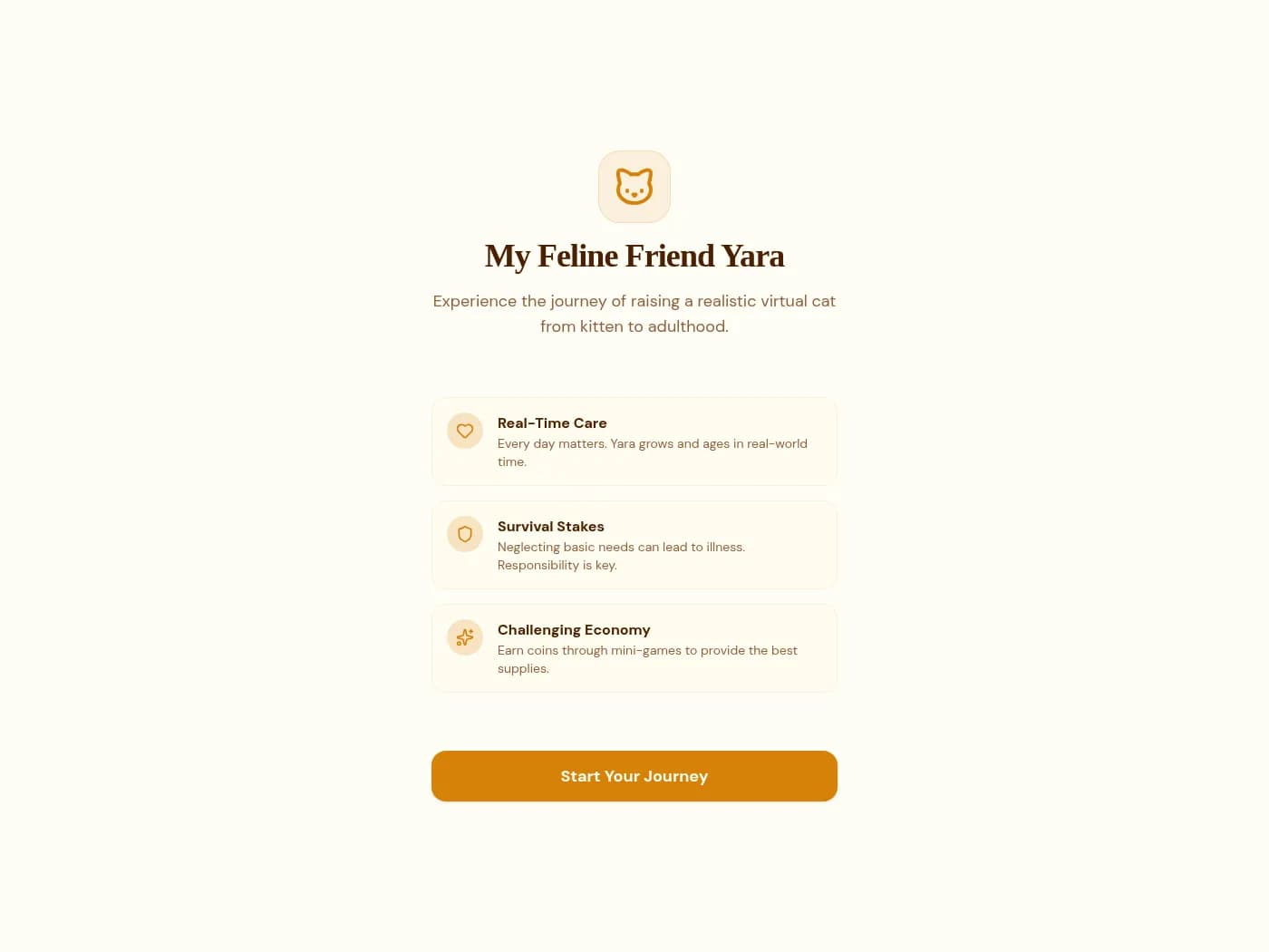 Yara's Virtual Cat Journey