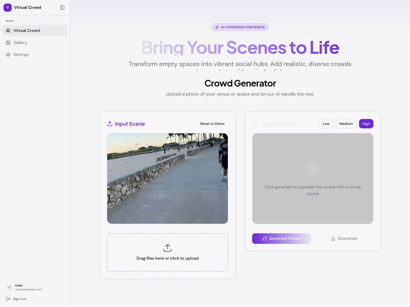 Virtual Crowd Display
