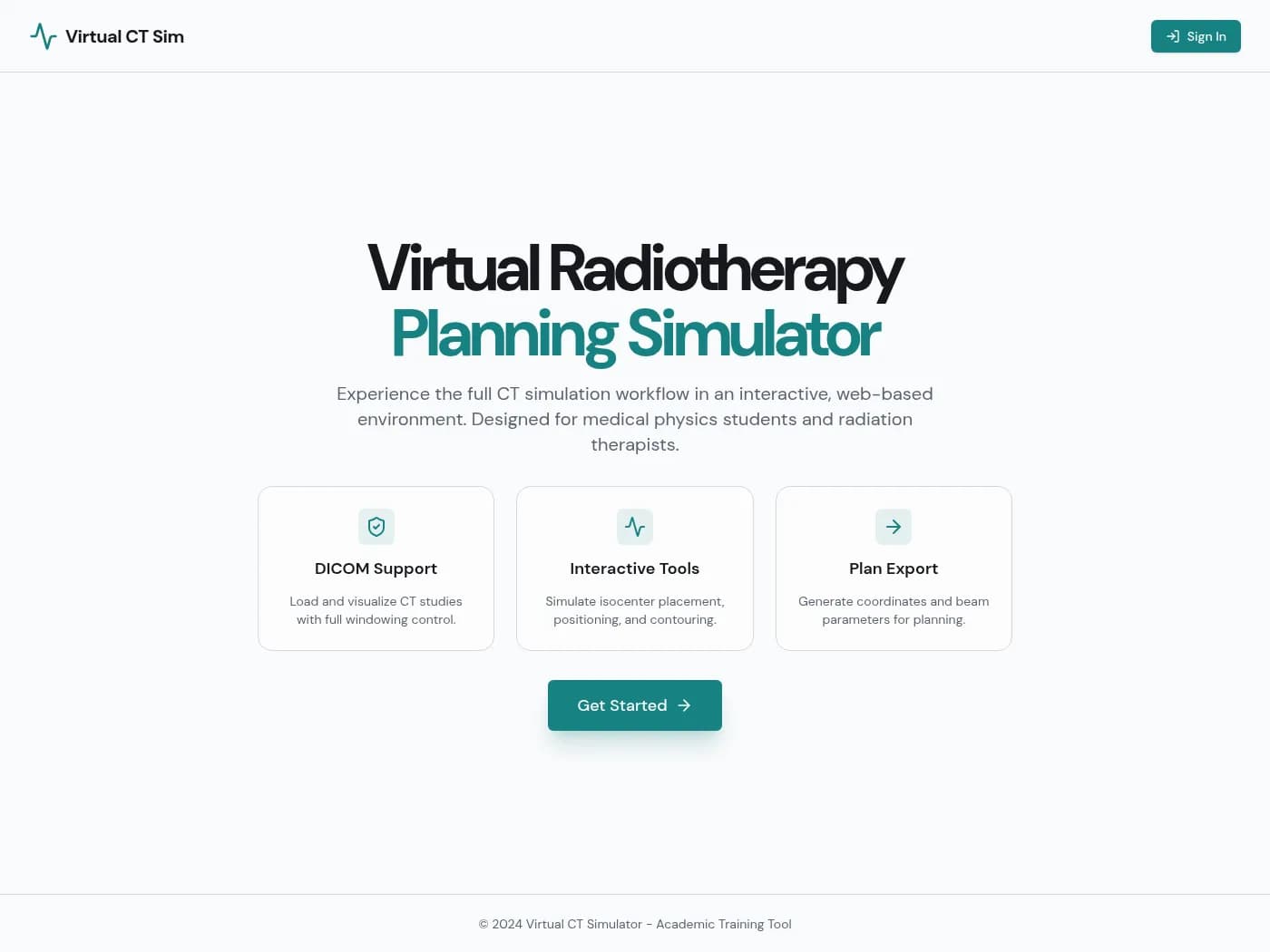 Virtual CT Simulator