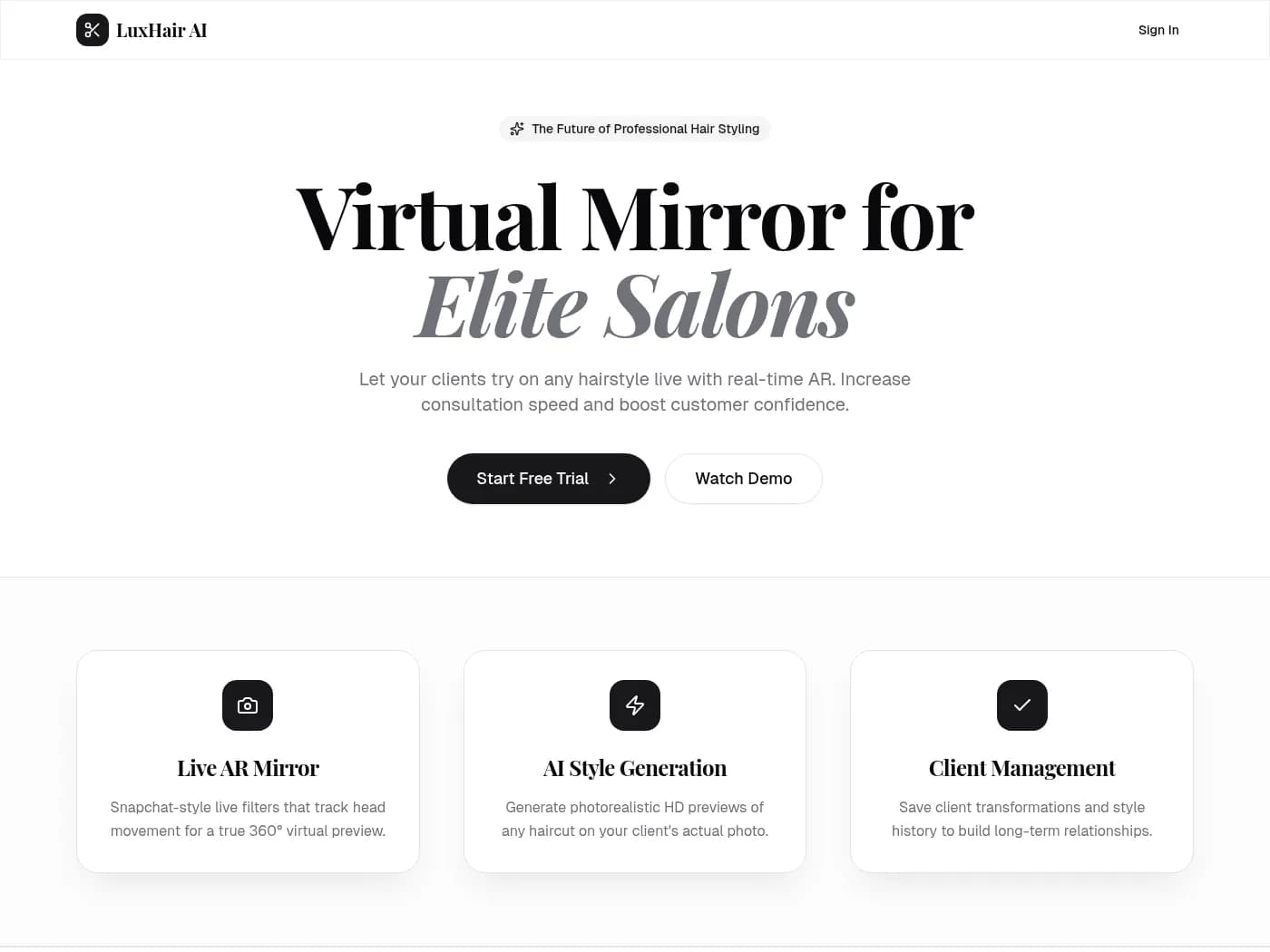 Virtual Haircut Mirror