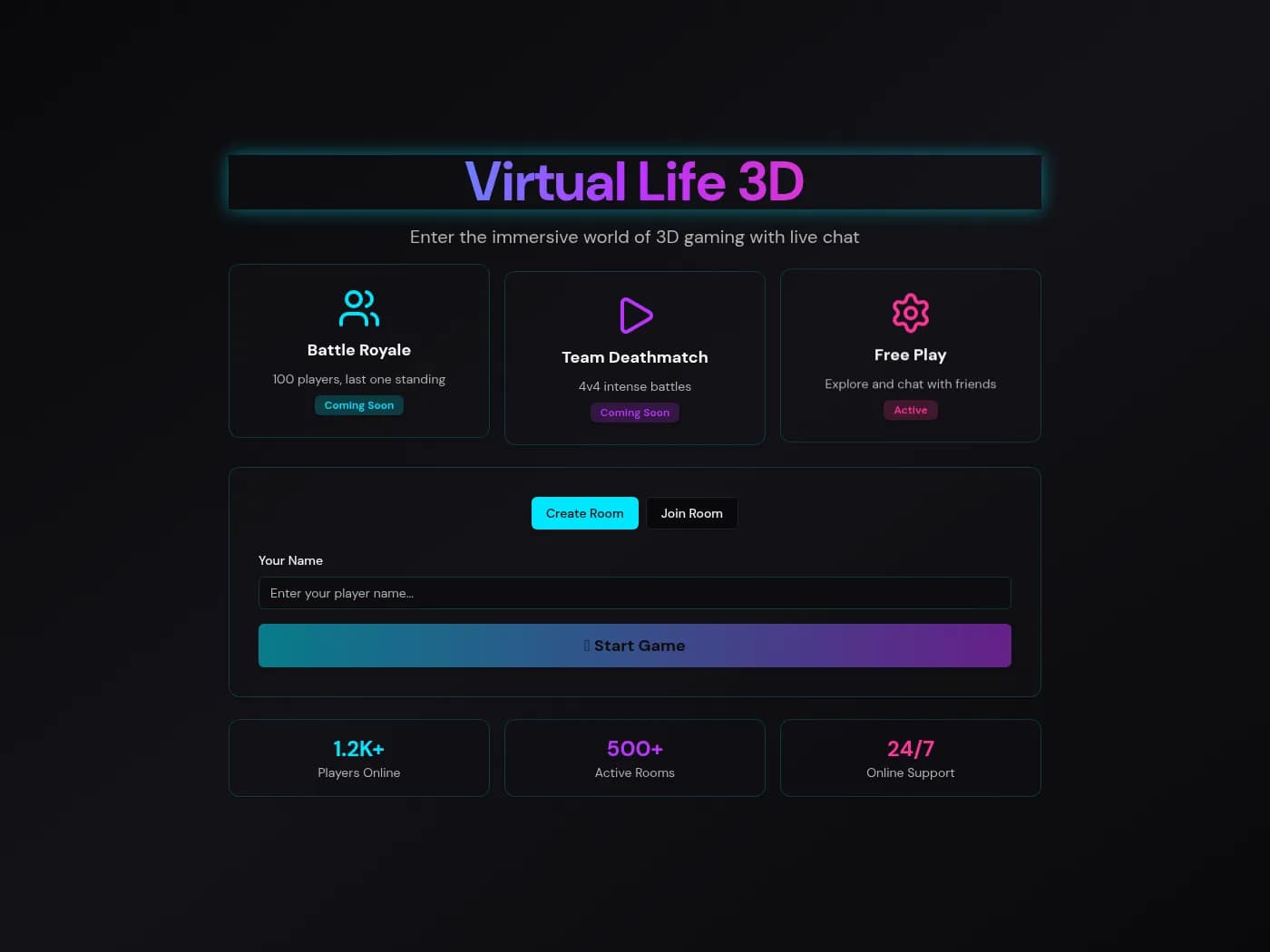 Virtual Life 3D Game
