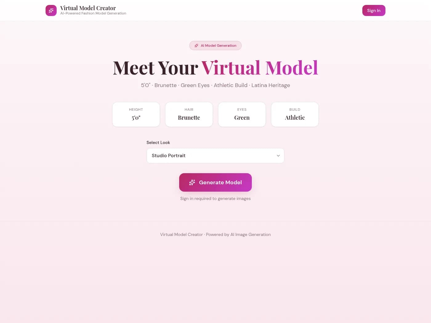 Virtual Model Creator