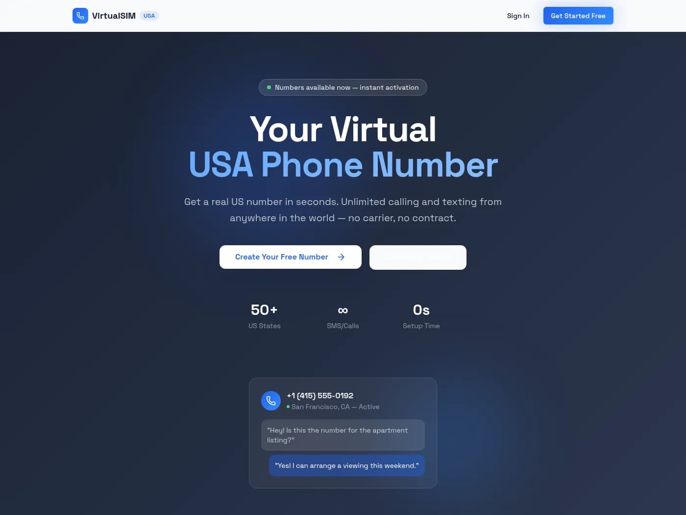 Virtual USA SIM Hub