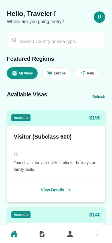 VisaEasy Admin Mobile