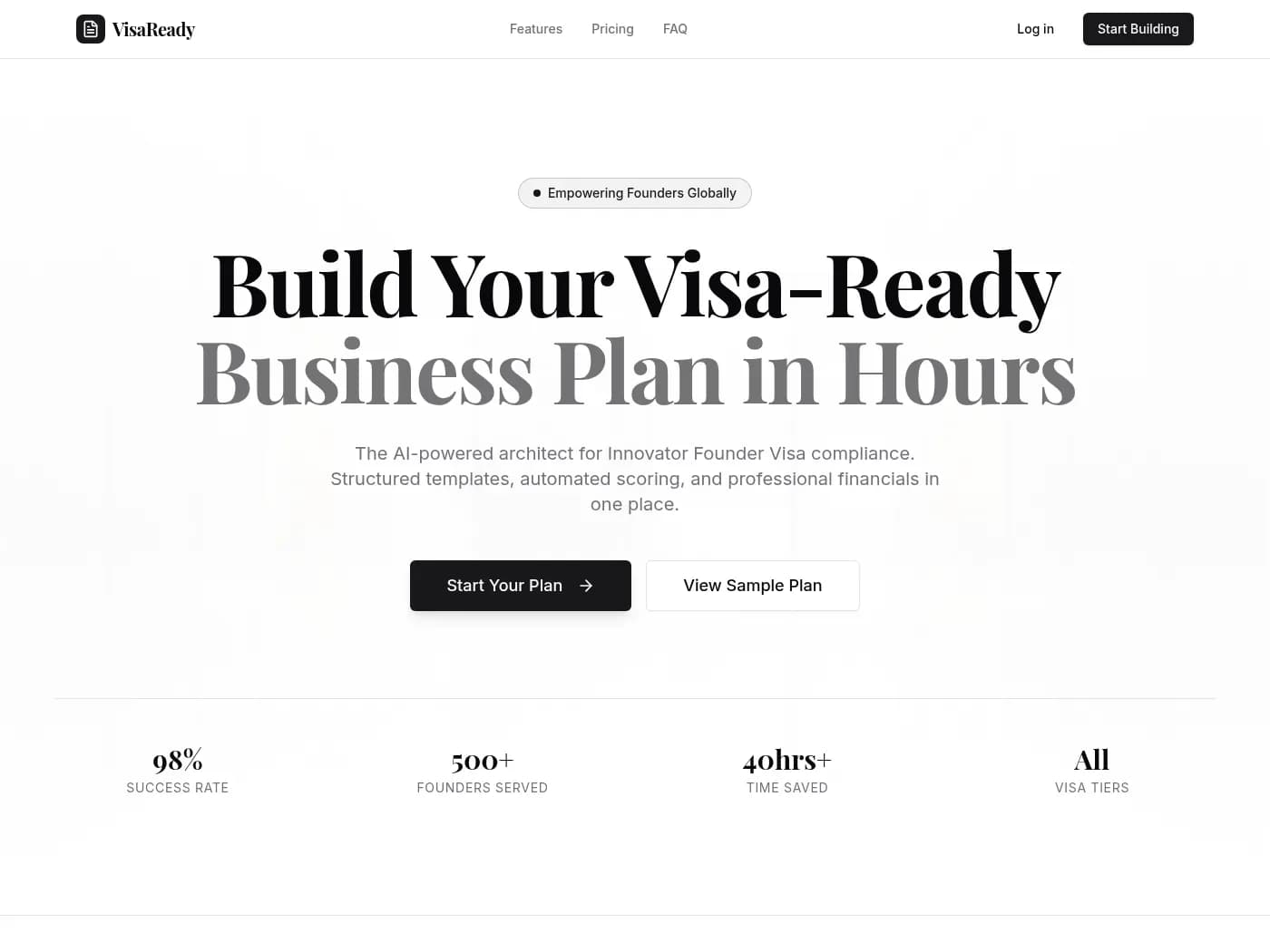 VisaReady Plan Builder