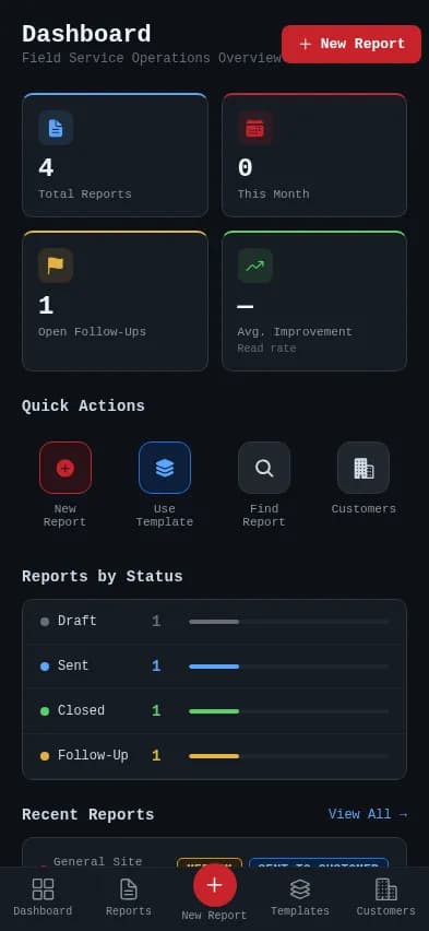 Vision Service Report