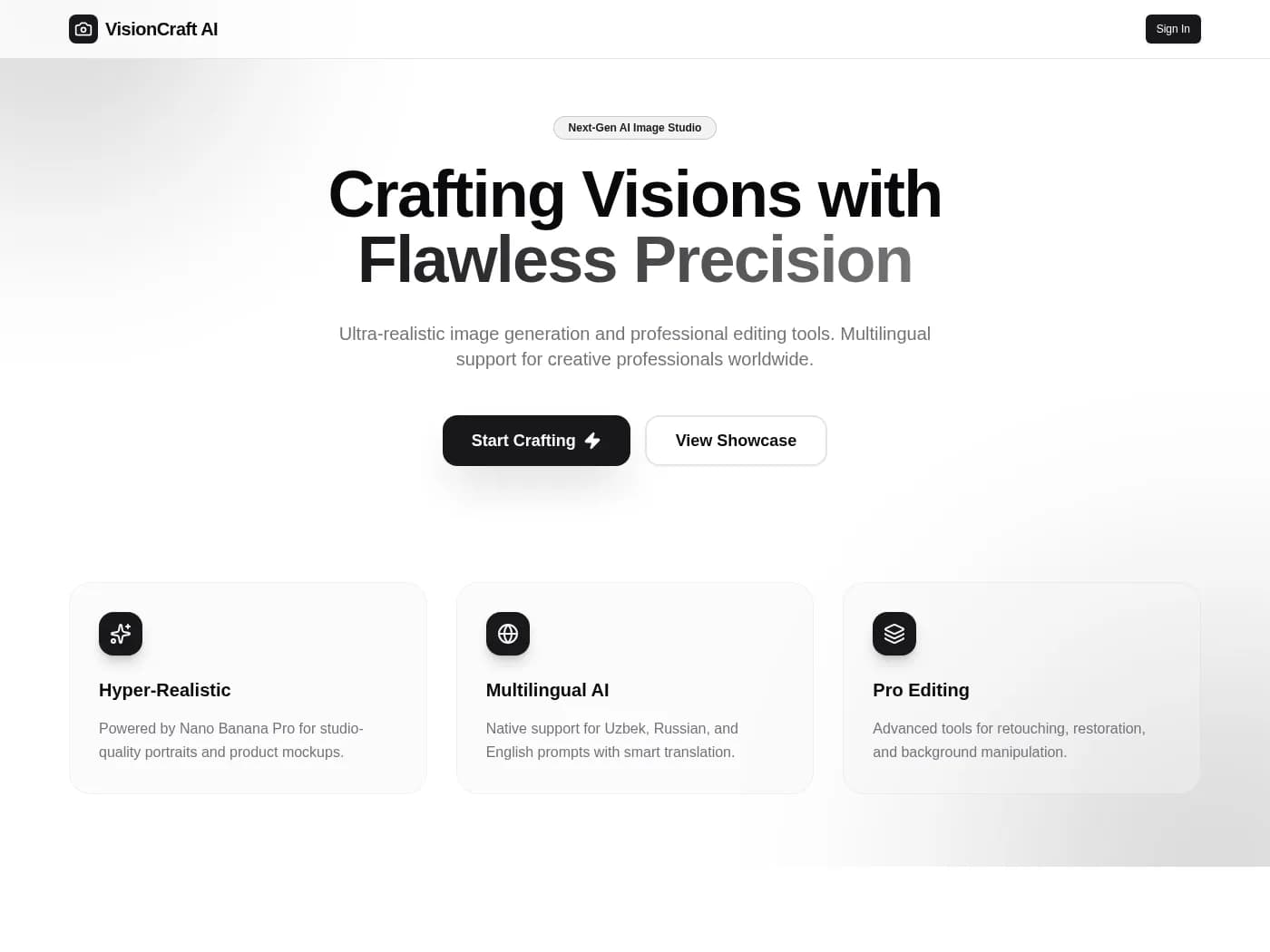 VisionCraft AI Studio