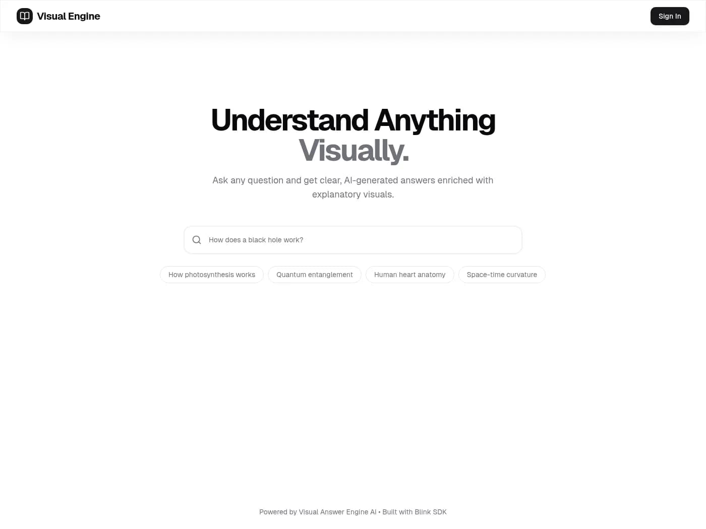 Visual Answer Engine