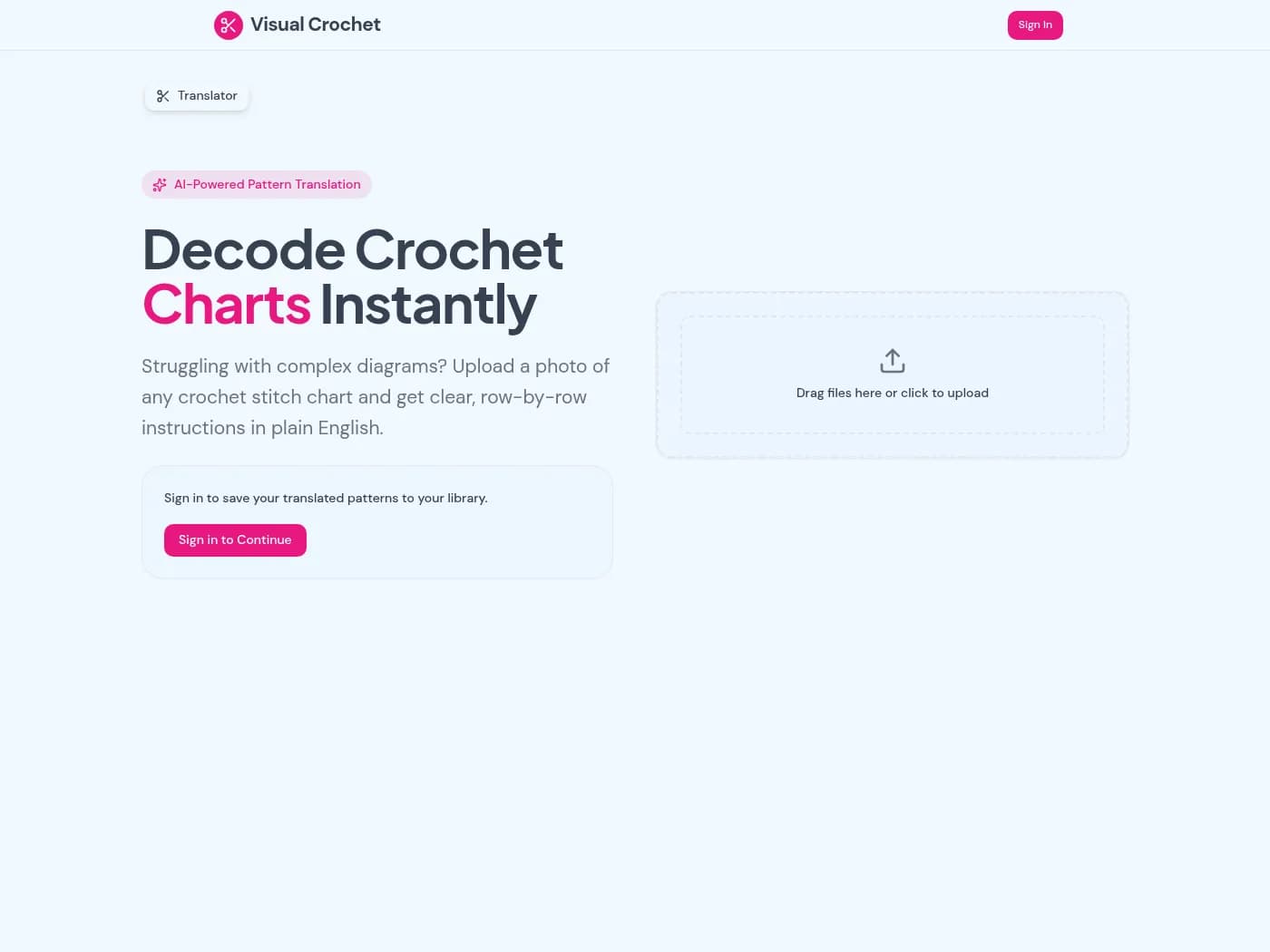 Visual Crochet Translator