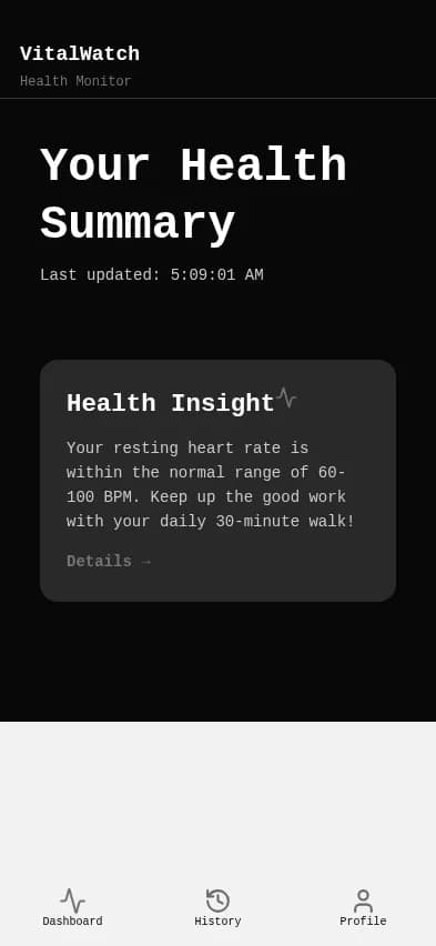 VitalWatch Mobile Health