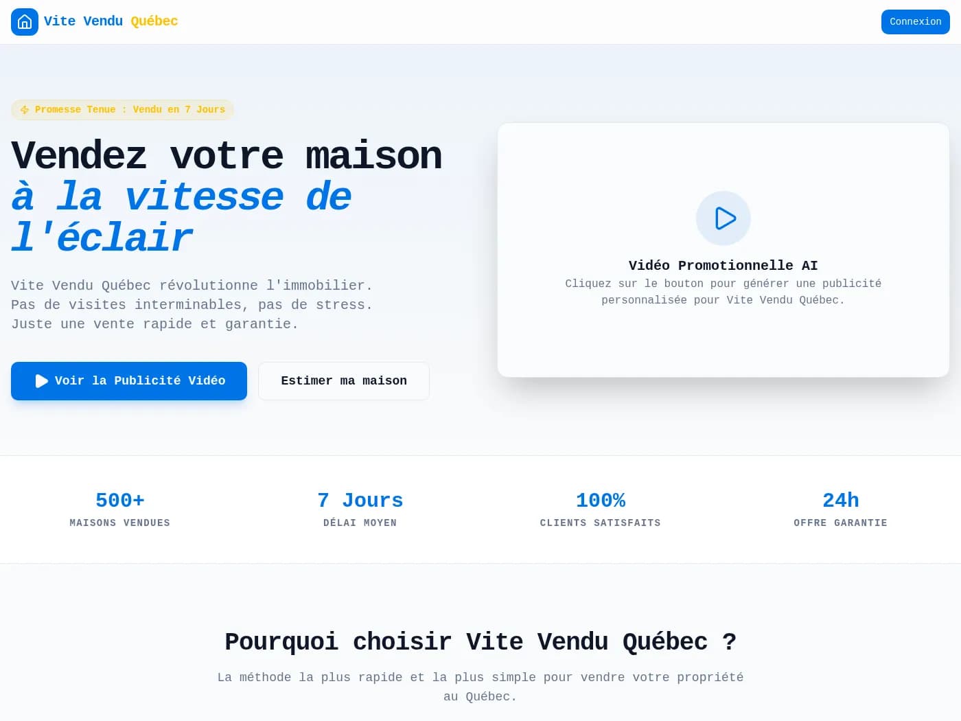 Vite Vendu Promo Video