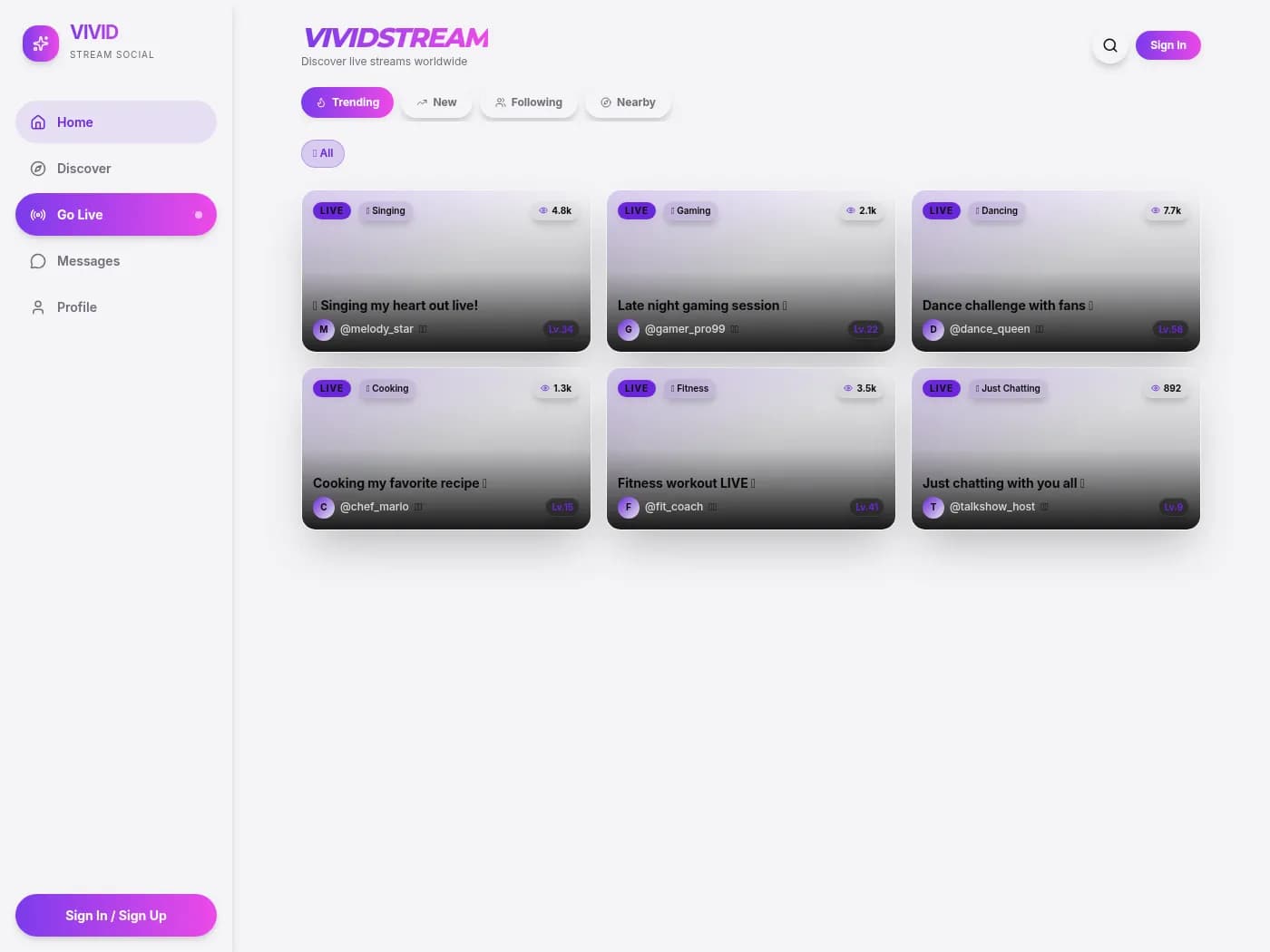 VividStream Social