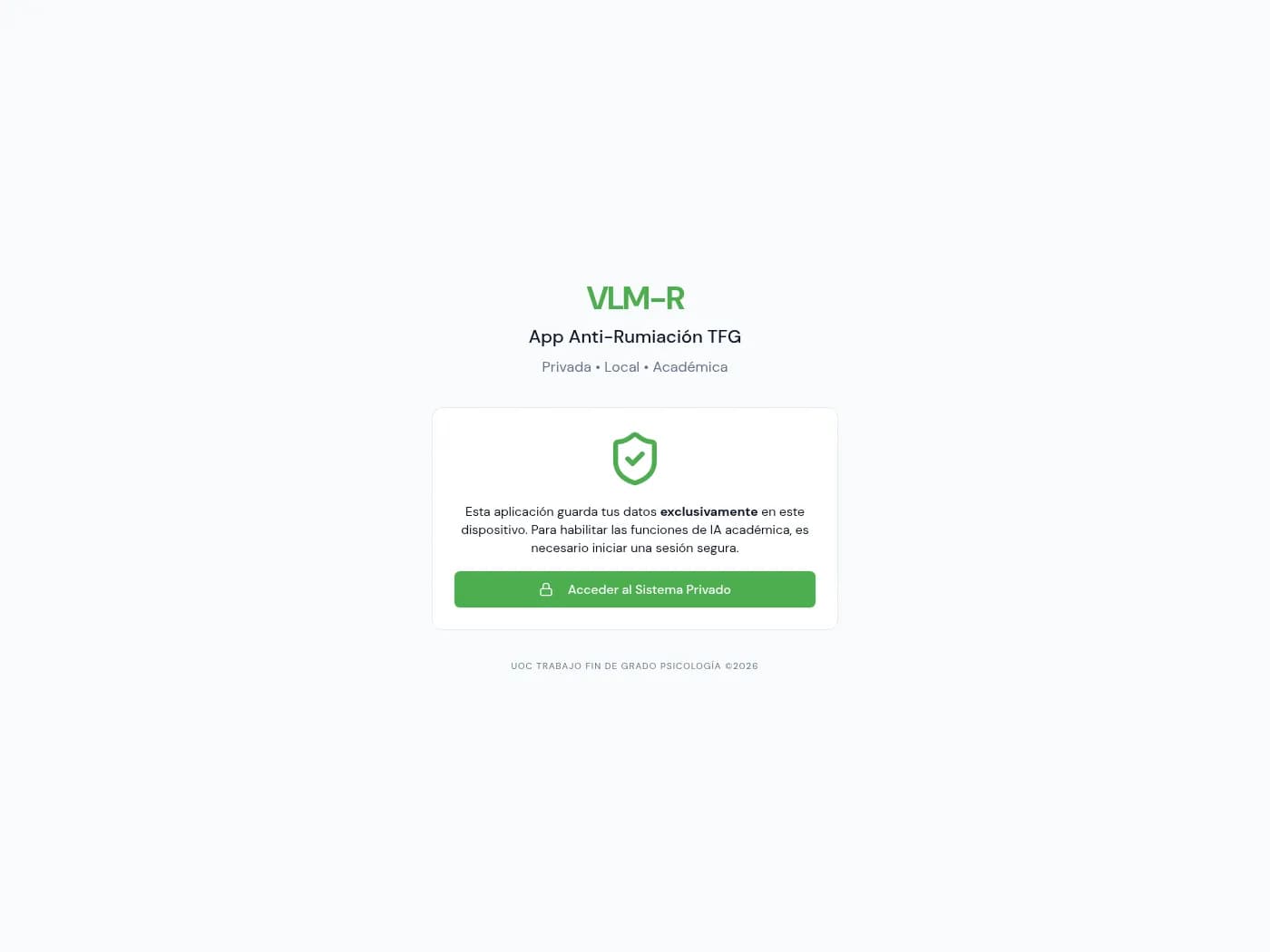 VLM-R Anti-Rumiación App