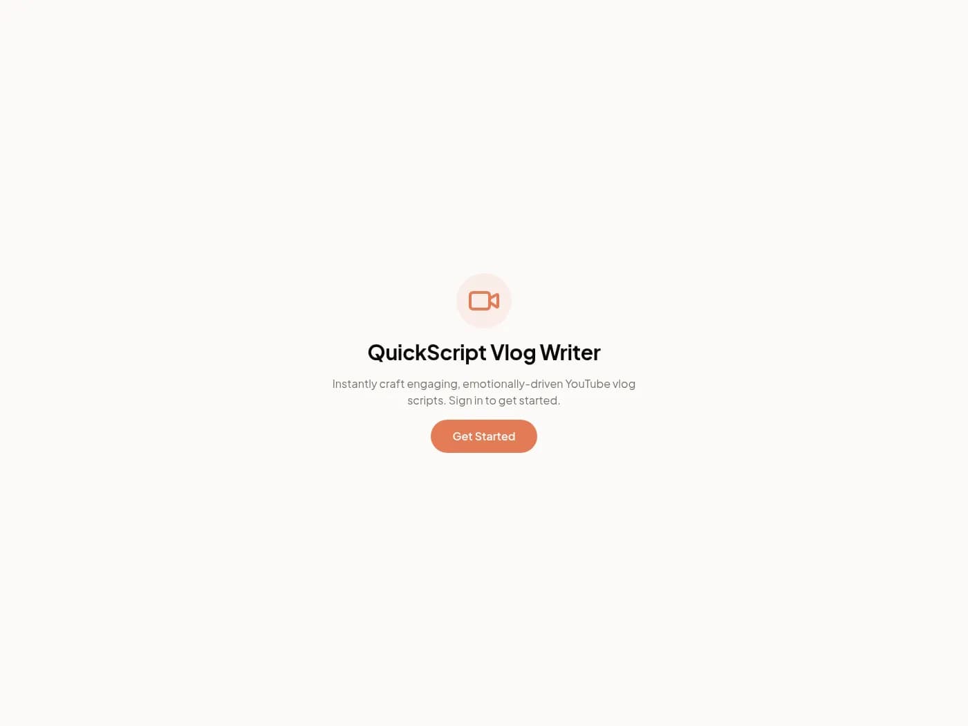 QuickScript Vlog Writer