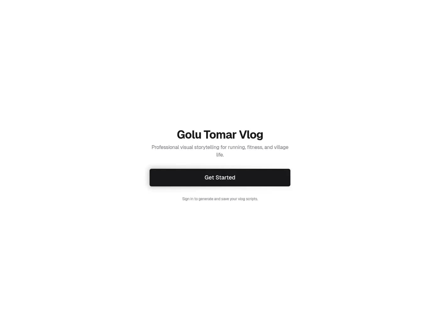 Golu Tomar Vlog Scripts